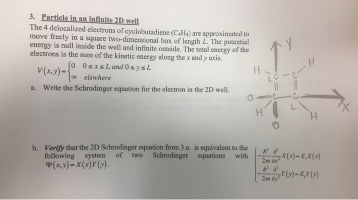 Solved 3. Particle in an infinite 2D well The 4 delocalized | Chegg.com
