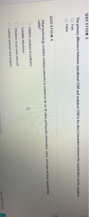 Solved QUESTION 5 The primary difference between operational | Chegg.com