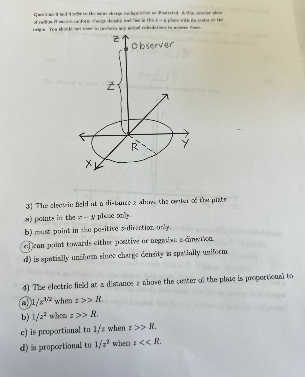 Solved Questions 3 and 4 refer to the same charge | Chegg.com