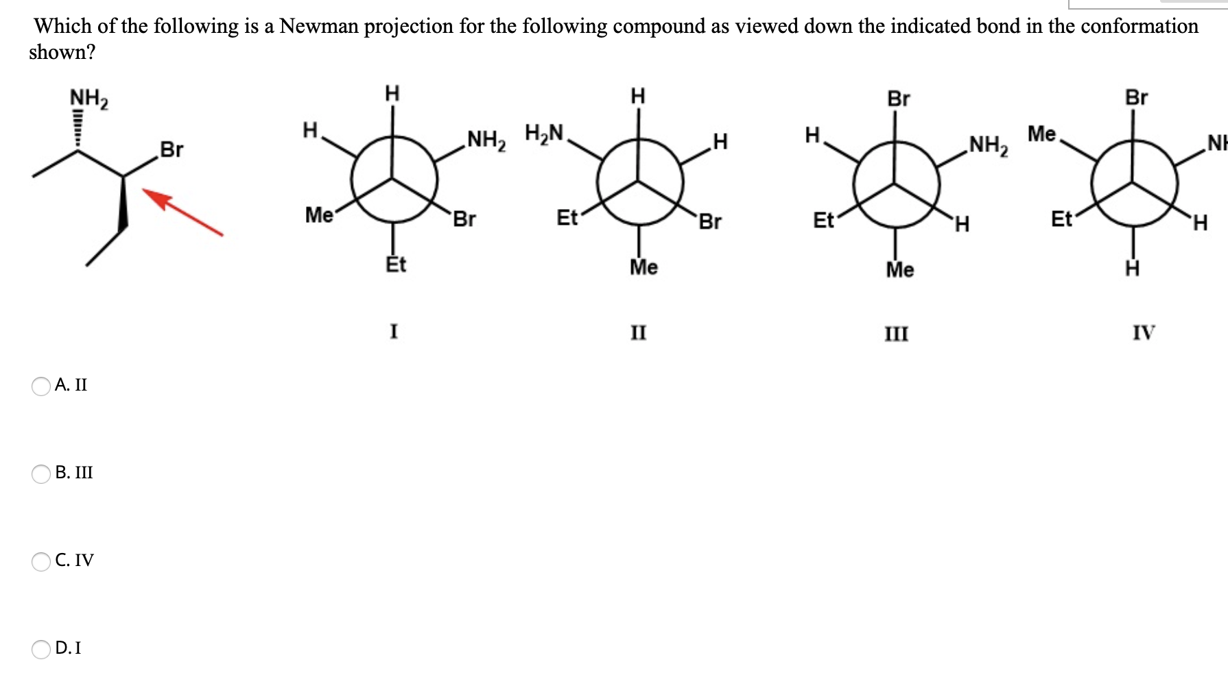 Solved Which of the following is a Newman projection for the | Chegg.com