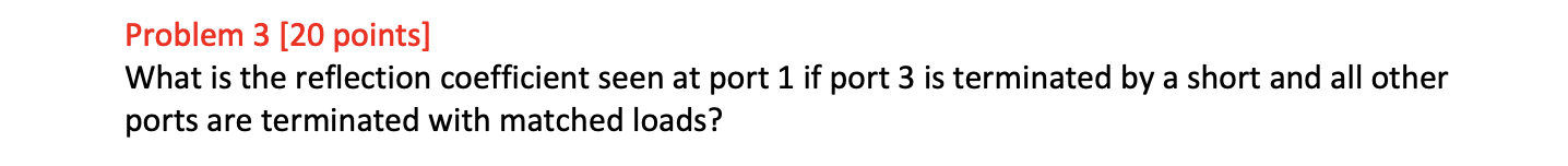 Solved A four-port network has the scattering matrix shown | Chegg.com