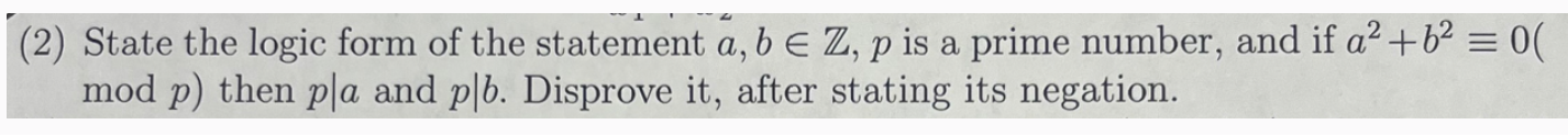 Solved Please help in disproving the statement after derving | Chegg.com