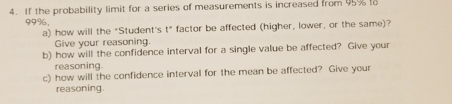 Solved 4. If the probability limit for a series of | Chegg.com