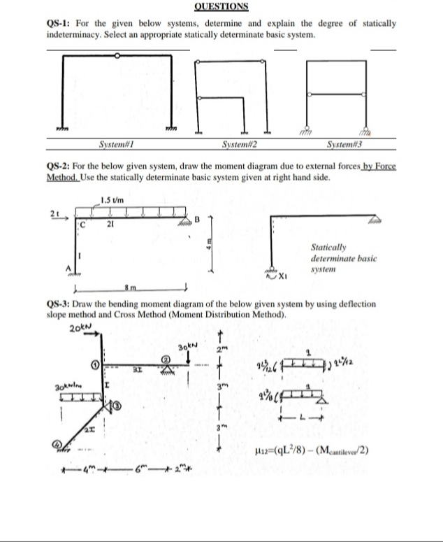Solved QS-1: For the given below systems, determine and | Chegg.com