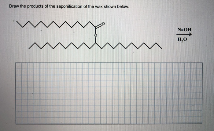Solved Draw the products of the saponification of the wax | Chegg.com