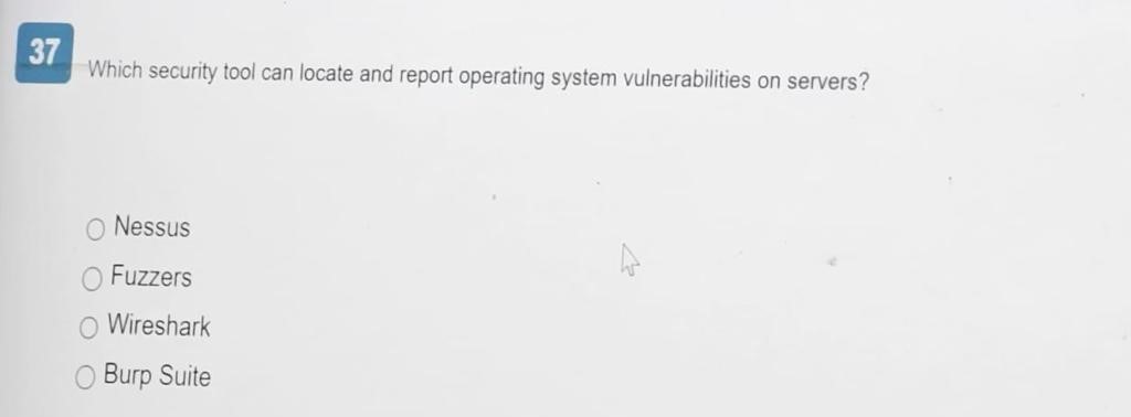 Solved 37 Which security tool can locate and report | Chegg.com