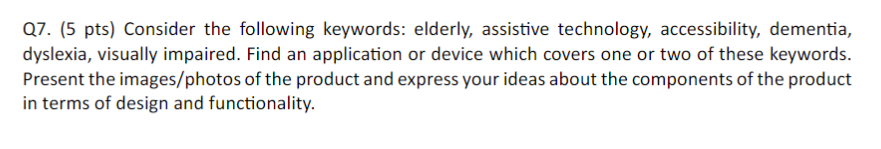 Solved Q7. (5 pts) Consider the following keywords: elderly, | Chegg.com