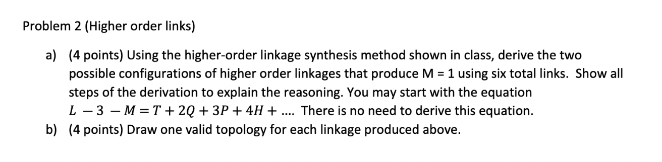 Solved Problem 2 (Higher order links) a) (4 points) Using | Chegg.com