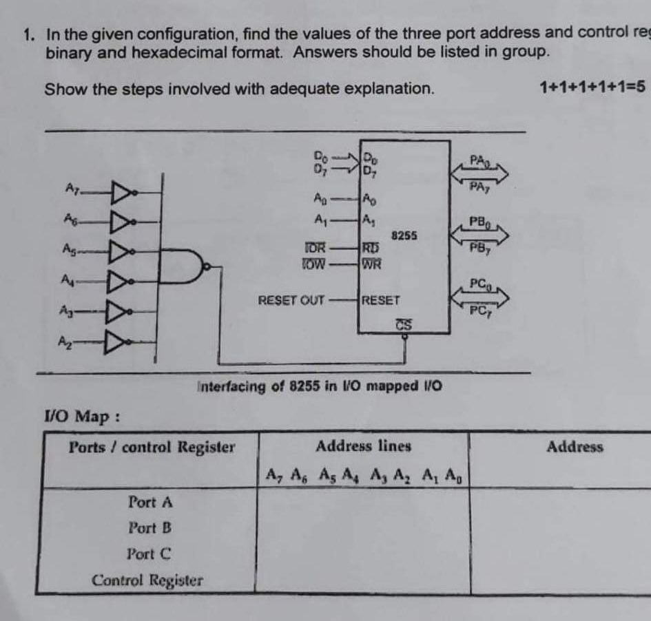 Solved 1. In the given configuration, find the values of the | Chegg.com