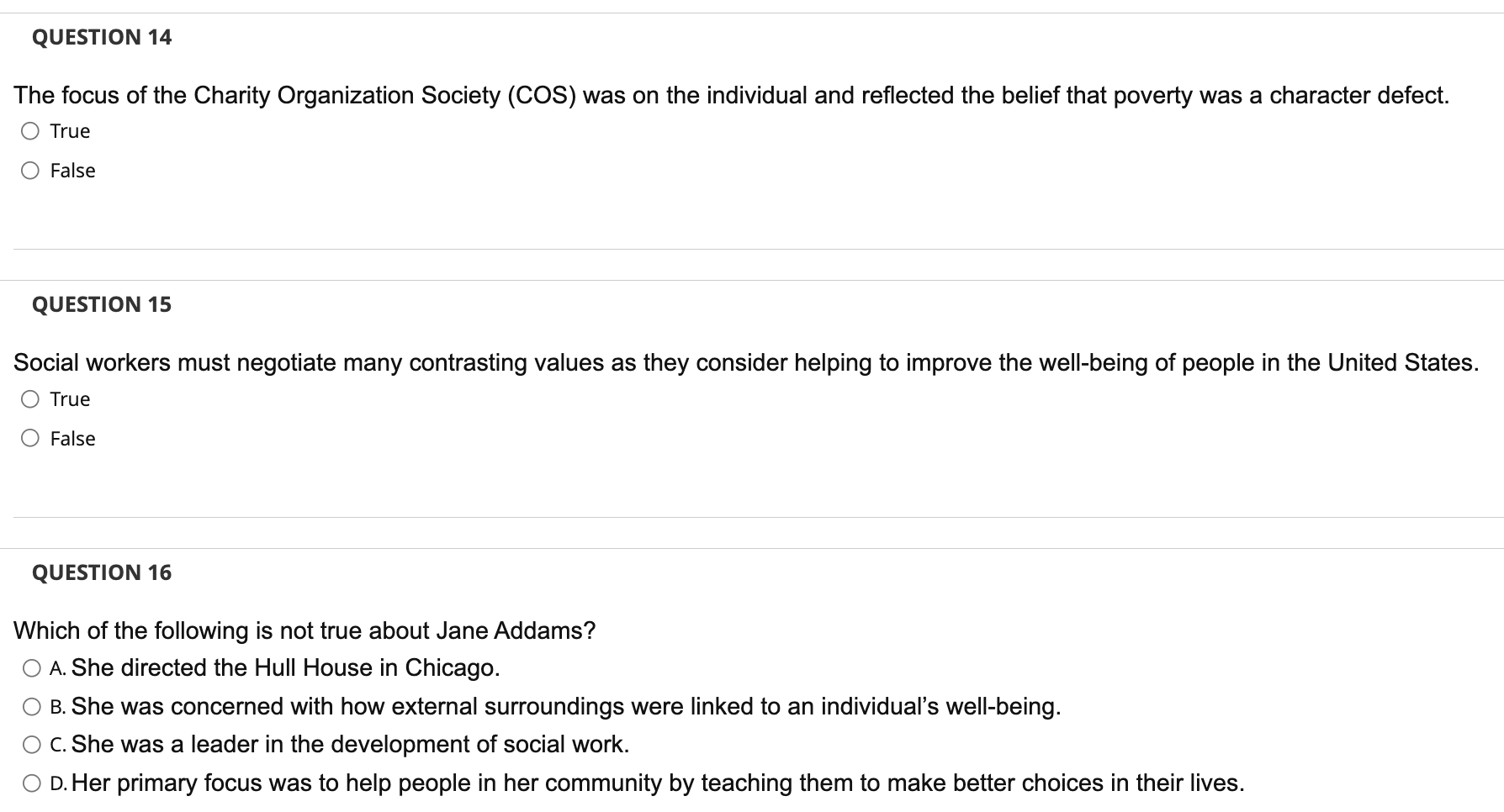 The focus of the Charity Organization Society (COS) | Chegg.com