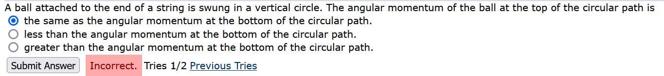 Solved A ball attached to the end of a string is swung in a | Chegg.com
