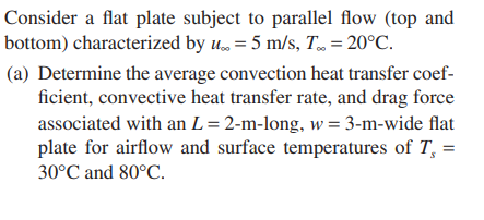 Solved Consider a flat plate subject to parallel flow (top | Chegg.com