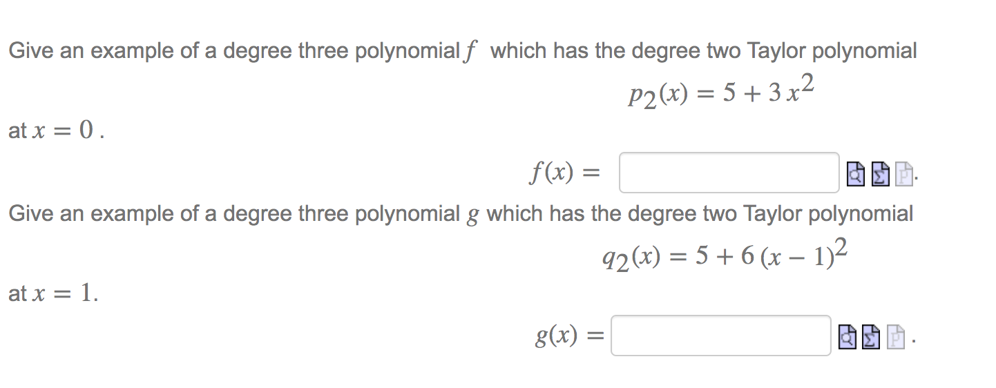 Solved Give an example of a degree three polynomial f which | Chegg.com