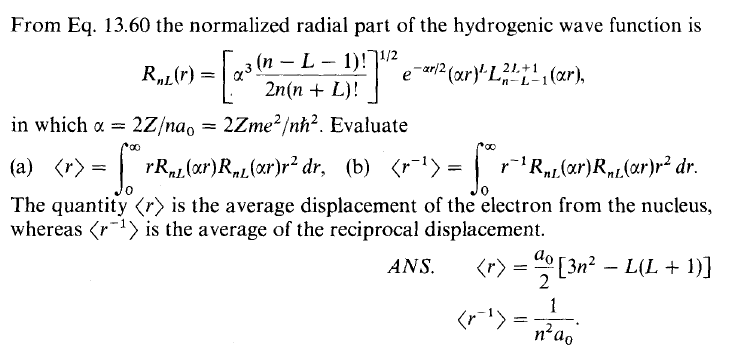 Solved From Eq. 13.60 the normalized radial part of the | Chegg.com