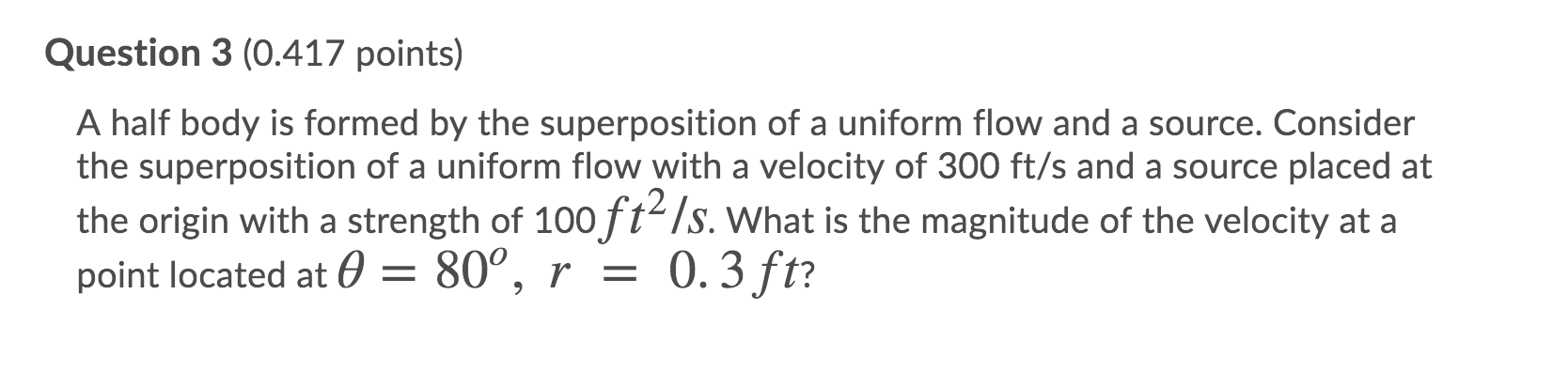 Solved Question 1 (0.416 points) Saved A half body is | Chegg.com