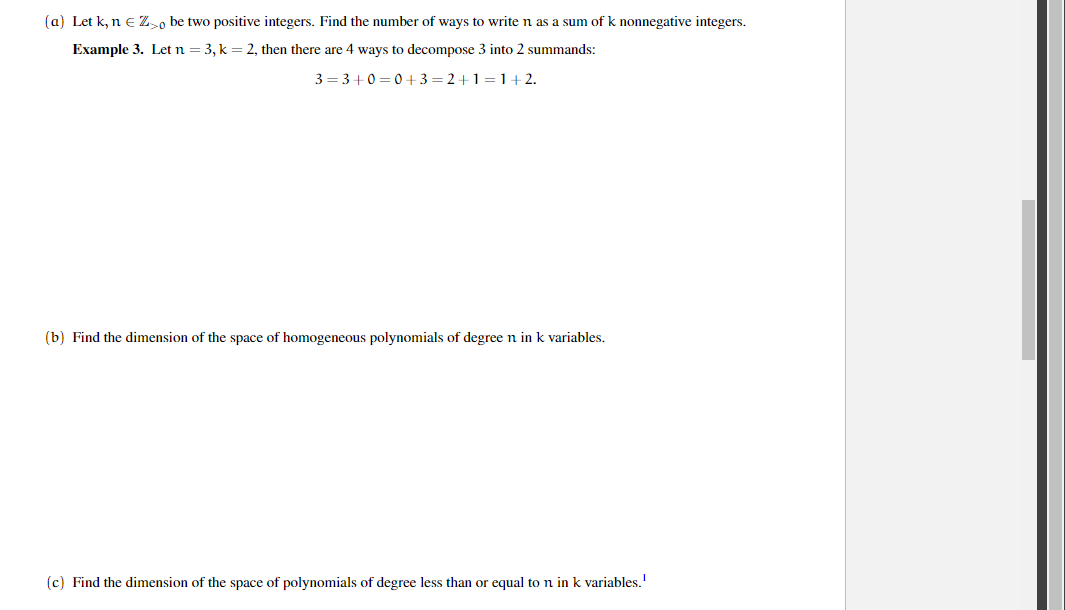 Solved Stars and bars formula The number of ways to | Chegg.com