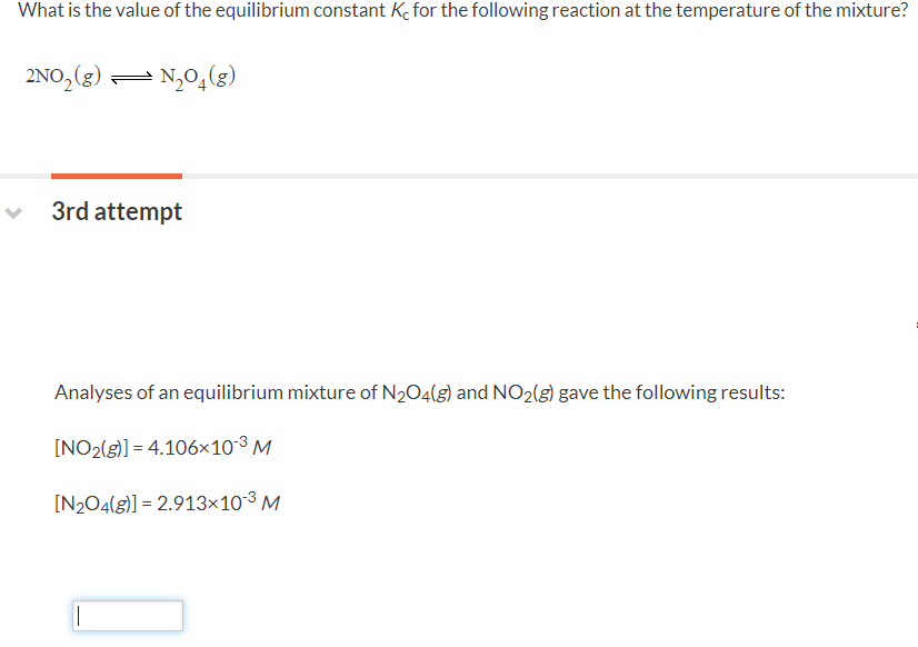 Solved What is the value of the equilibrium constant K for | Chegg.com