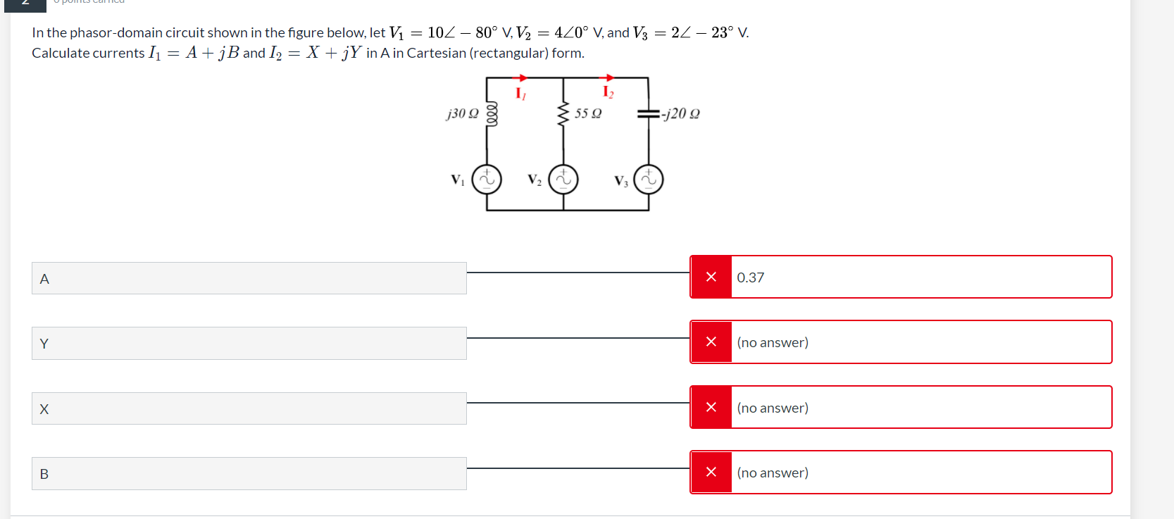 Solved In the phasor-domain circuit shown in the figure | Chegg.com