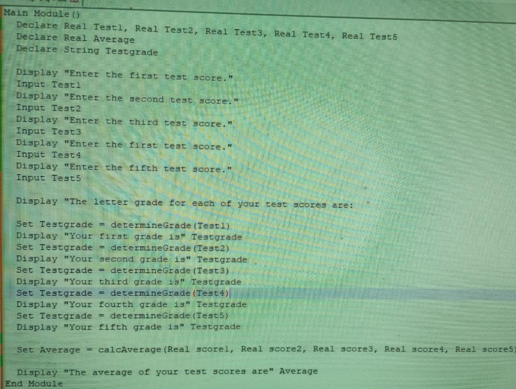 Solved Can Someone Tell Me If My Pseudocode Is Correct The 0700