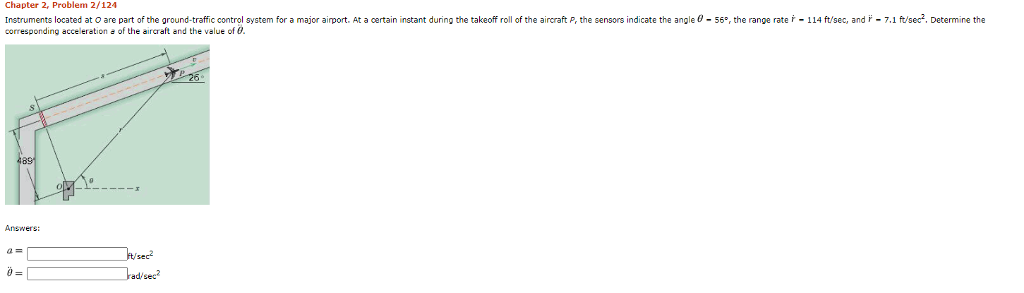 Solved Chapter 2, Problem 2/124 Instruments located at O are | Chegg.com