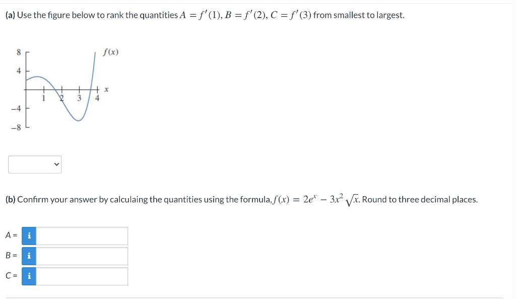 Solved (a) Use the figure below to rank the quantities | Chegg.com