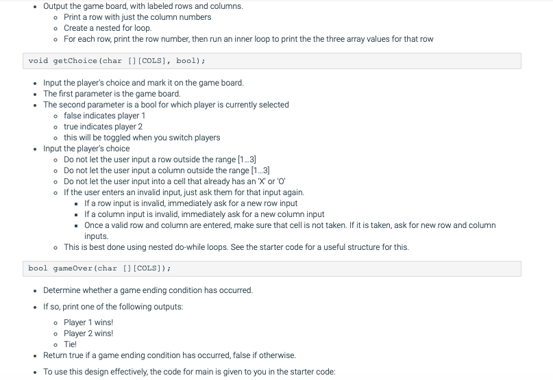 Solved 8.10 Assignment: Tic Tac Toe Write a program that | Chegg.com