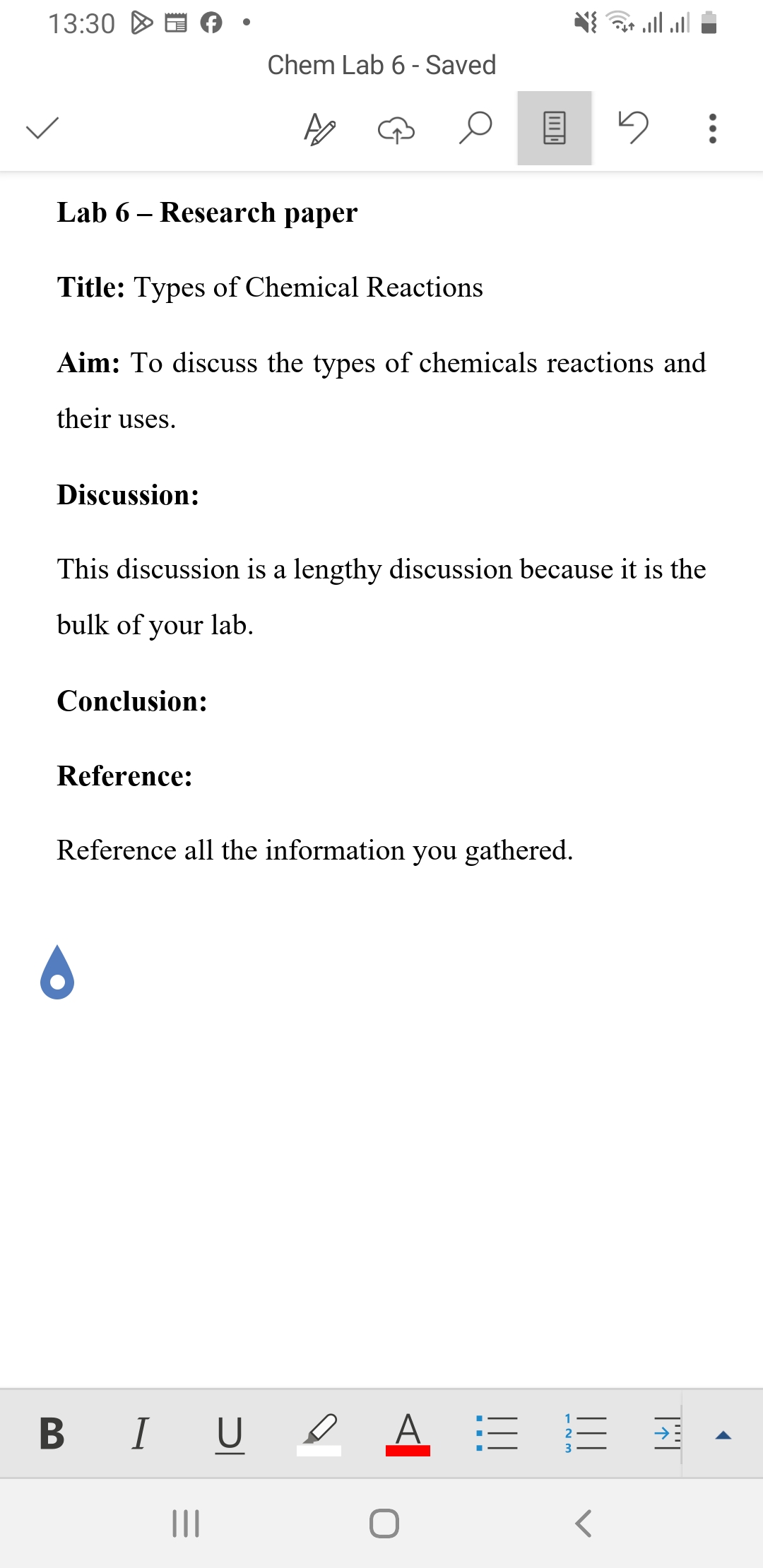 Solved Lab 6 - ﻿Research paperTitle: Types of Chemical | Chegg.com