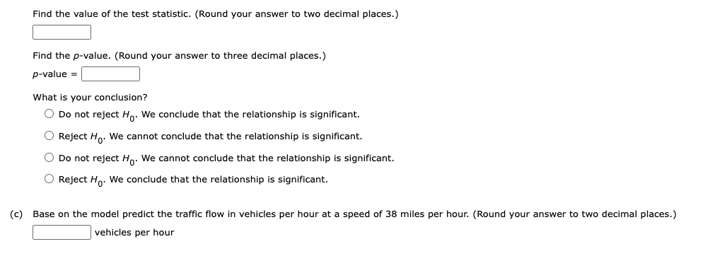 Solved A highway department is studying the relationship | Chegg.com