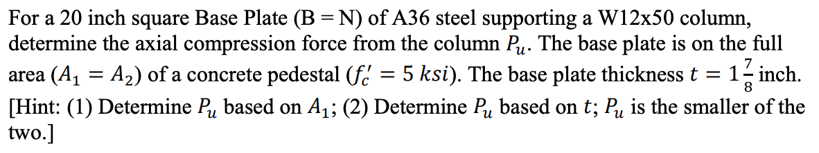 Solved Structural engineering question, kindly show all work | Chegg.com