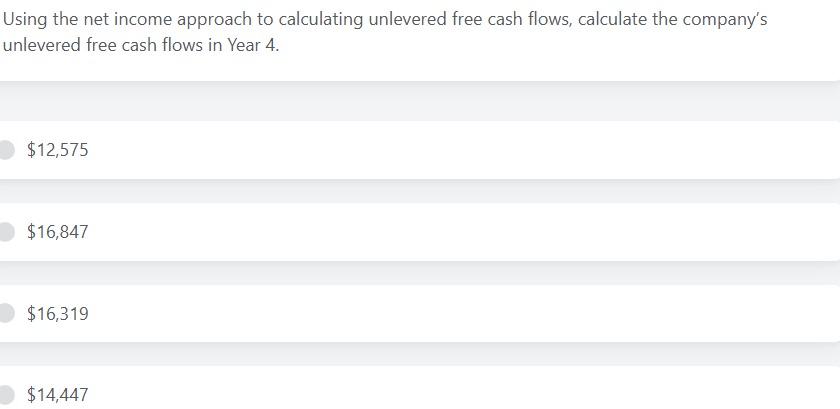 Solved Using the net income approach to calculating | Chegg.com