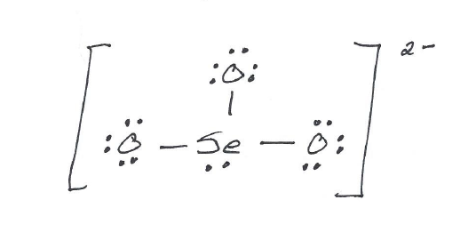 Solved The selenite ion has the formula SeO32-. One possible | Chegg.com
