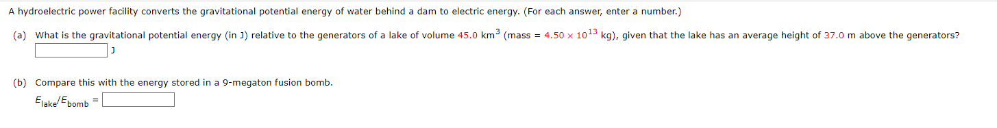 Solved ] (b) Compare this with the energy stored in a | Chegg.com