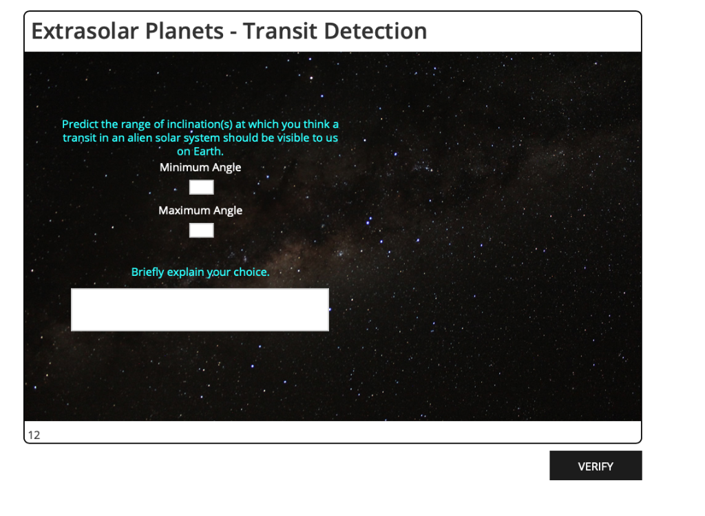 Extrasolar Planets - Transit Detection Predict the | Chegg.com