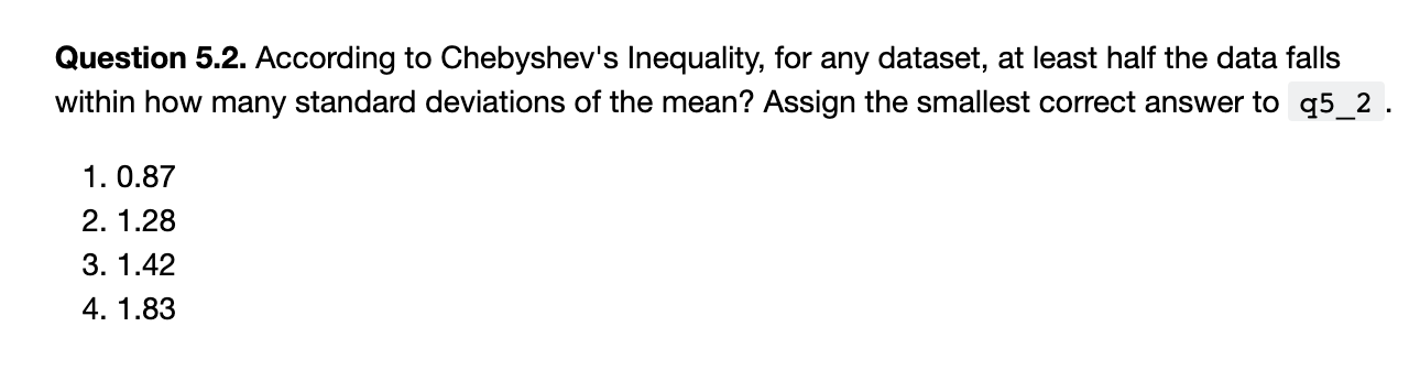 5. Key Concepts Question 5.1. How do we standardize a | Chegg.com