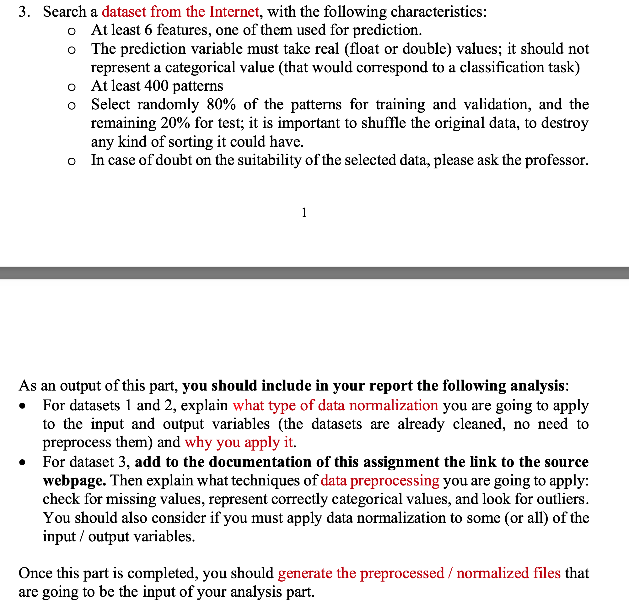 Solved Search a dataset from the Internet, with the | Chegg.com