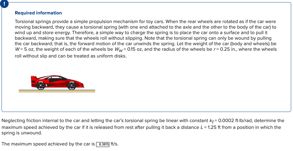 Solved Required information Torsional springs provide a | Chegg.com