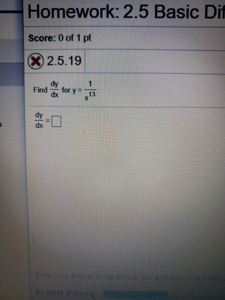 Solved Homework: 2.5 Basic Dif Score: 0 of 1 pt 2.5.19 for | Chegg.com