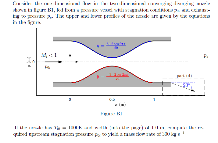 Consider the one-dimensional flow in the | Chegg.com