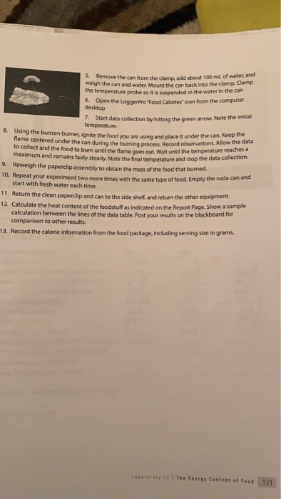 Label Information Cal/Serving Cal/g Results and | Chegg.com