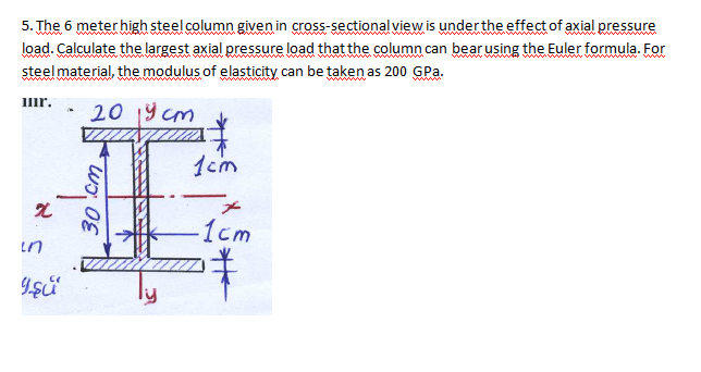 Solved 5. The 6 meter high steel column given in | Chegg.com