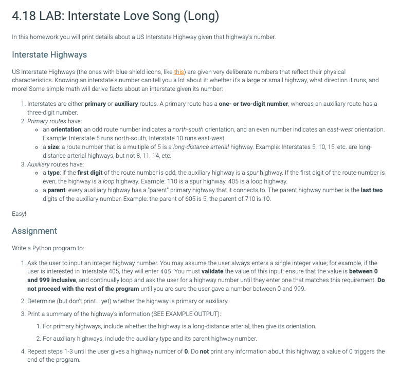 Solved In this homework you will print details about a US | Chegg.com