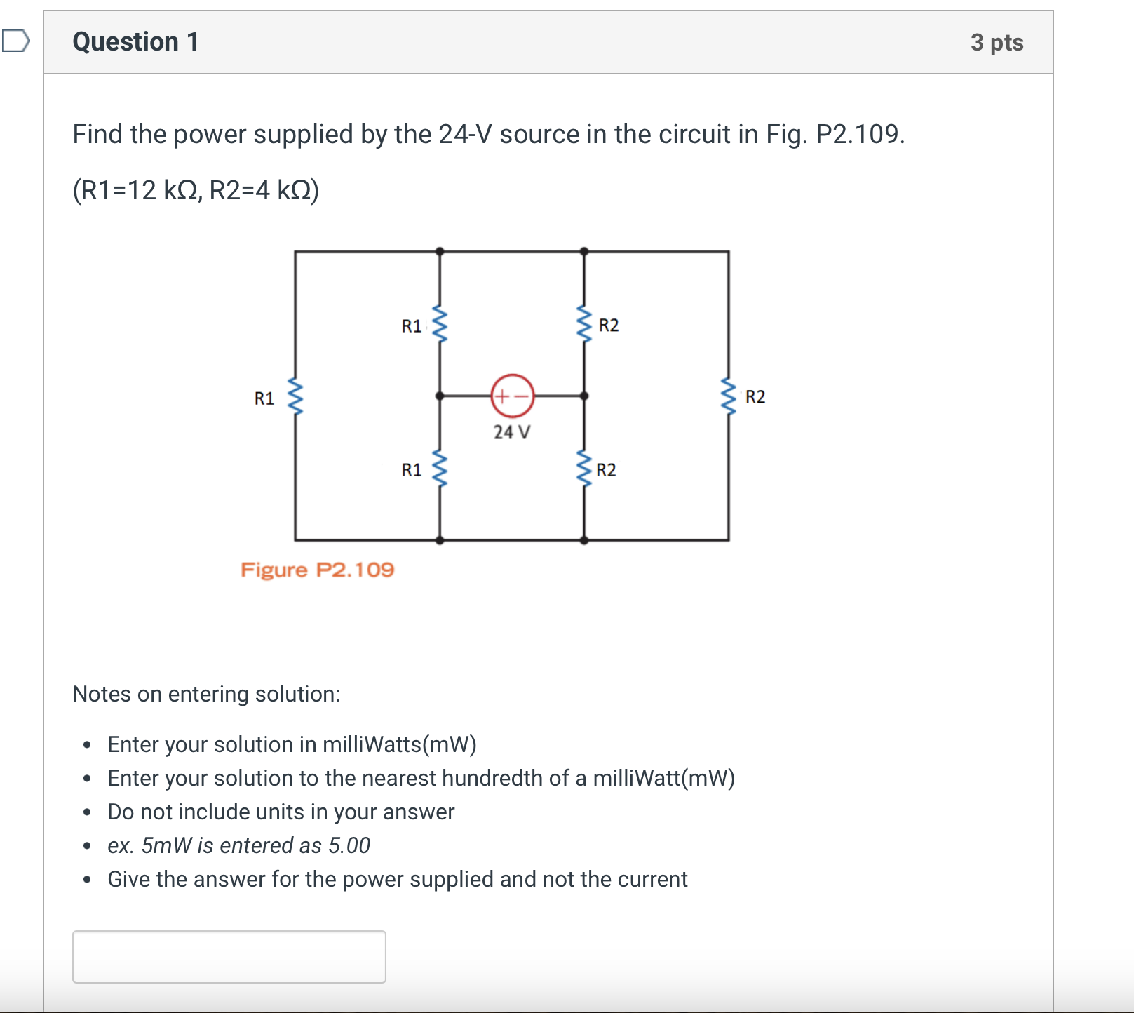 Solved Find the power supplied by the 24-V source in the | Chegg.com