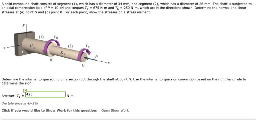 Solved a solid compound shaft consists of segment 1, which | Chegg.com