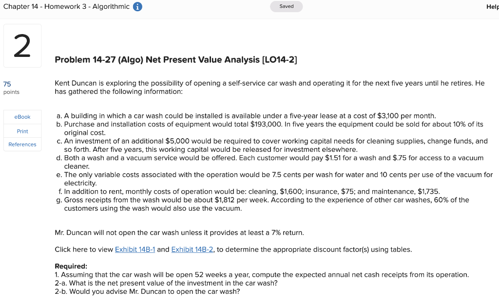 Solved Chapter 14 - Homework 3 - Algorithmic i 2 75 points | Chegg.com