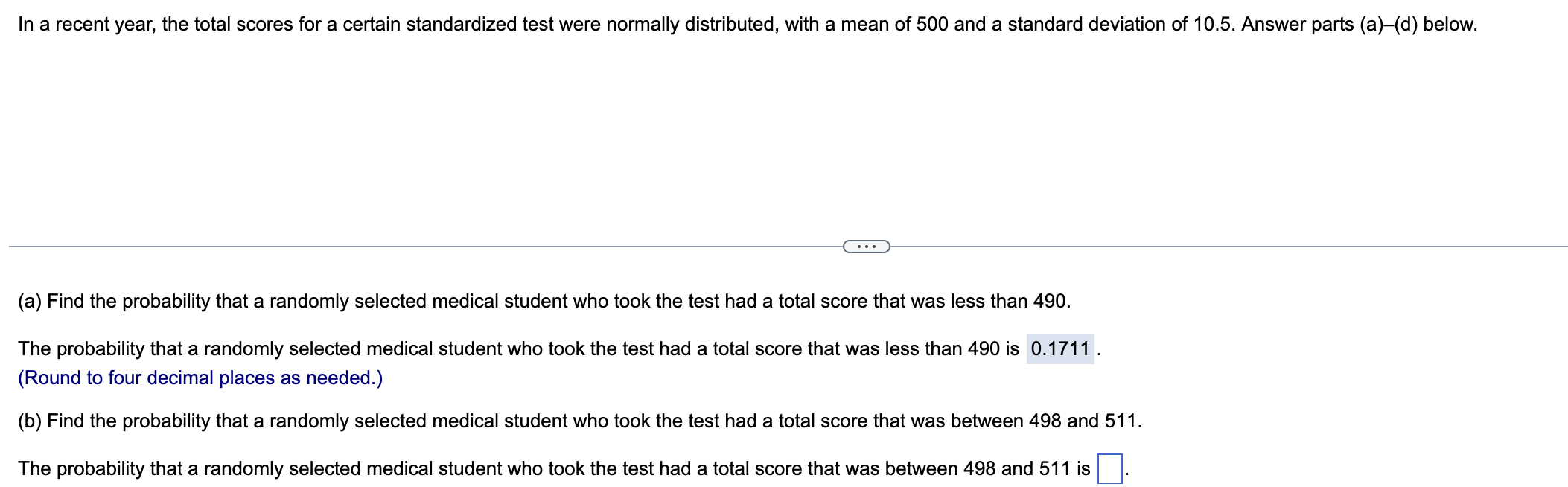 Solved Use the normal distribution to the right to answer | Chegg.com