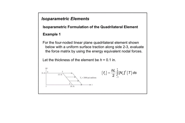 Solved Isoparametric Elements Isoparametric Formulation of | Chegg.com