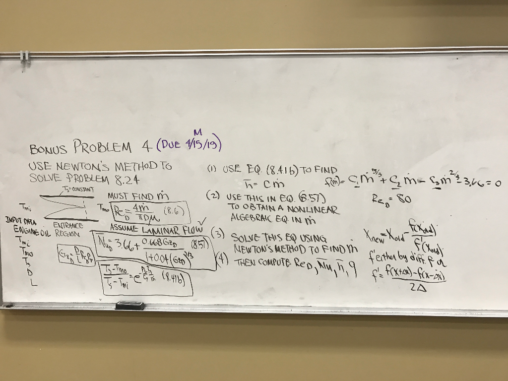 Solved Use Newtons Method To Solve Problem 824 1 Use Eq 6548