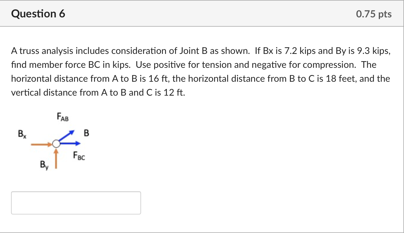 Solved Question 6A truss analysis includes consideration of | Chegg.com