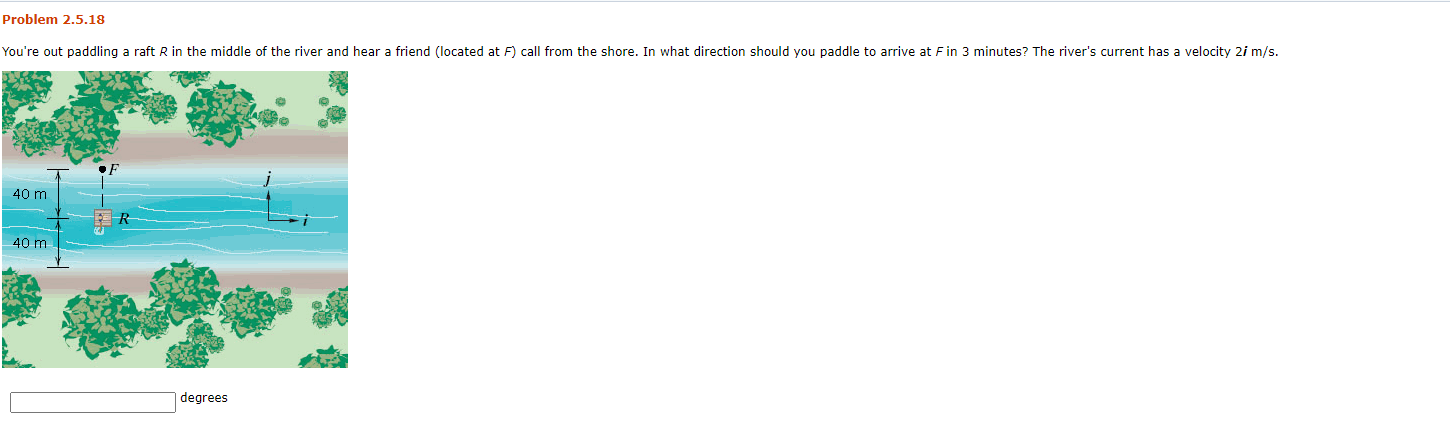 Solved Problem 2.5.18 You're out paddling a raft R in the | Chegg.com
