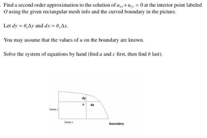 Solved Find a second order approximation to the solution of | Chegg.com